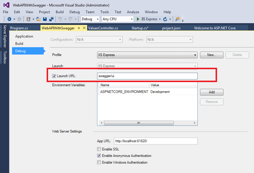 Add Swagger to ASP.NET Core Web API Add Swagger to ASP.NET Core Web API
